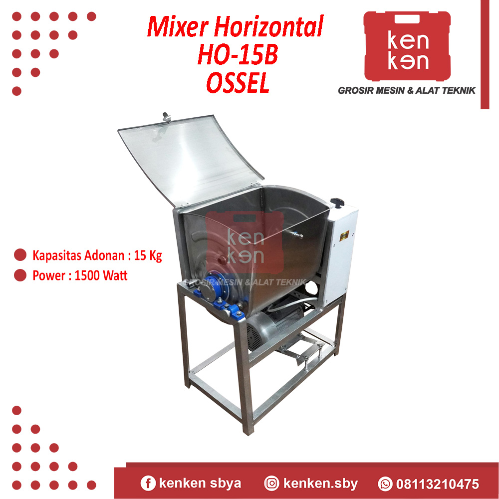 Mixer Adonan 15 kg Mixer Horizontal Giling Roti Adonan Roti Kue ...