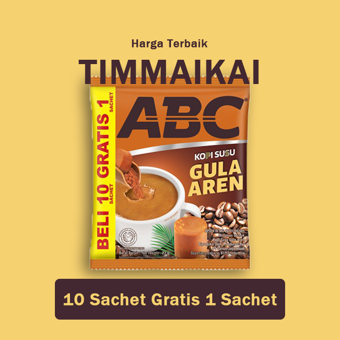 ABC Kopi Susu Gula Aren Sachet Murah Promo Renceng (10 sachet + 1 ...