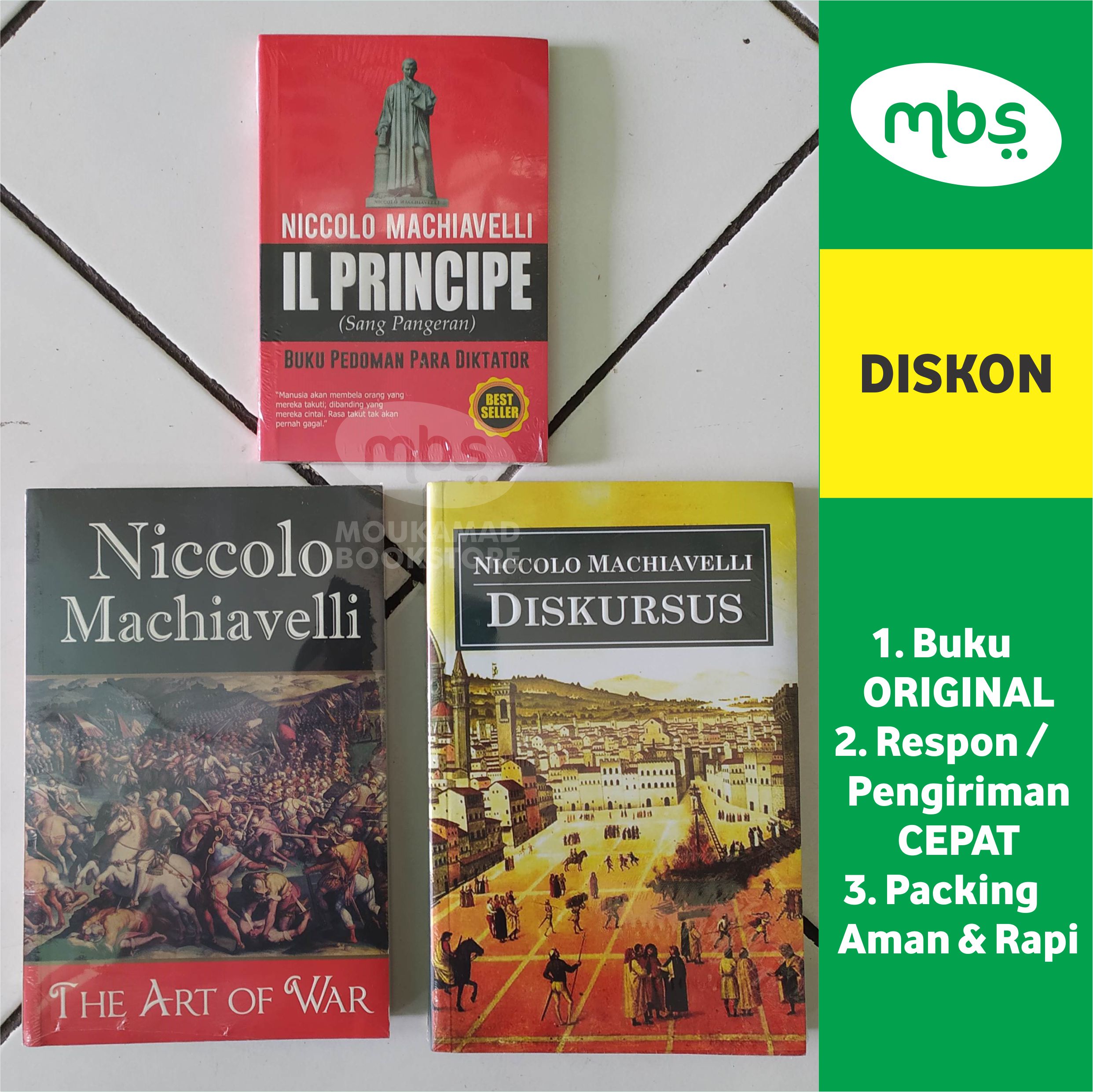 PAKET HEMAT BUKU NICCOLO MACHIAVELLI - 3 Buku Original - Il Principe ...