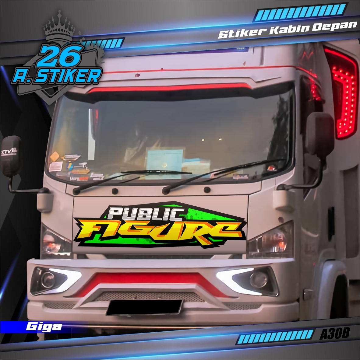 Stiker Kabin Depan TRUCK MODIF PUBLIC FIGURE all Truk Canter, Ragasa ...