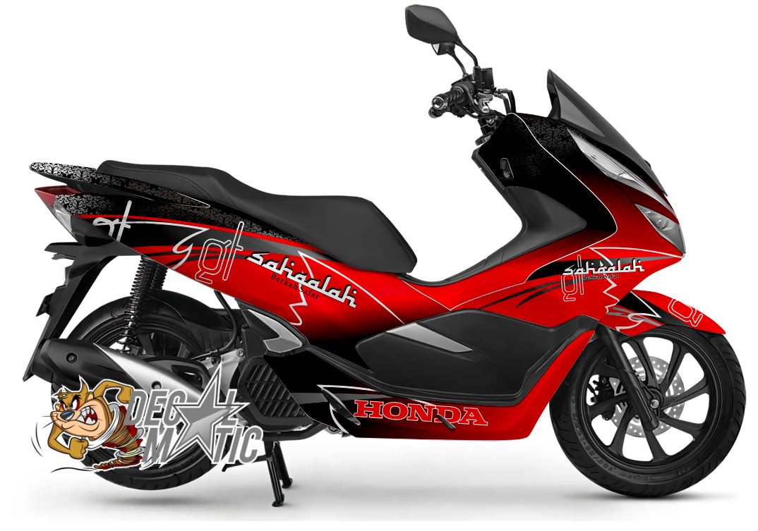 Decal Full Body Motor Honda PCX 150 / 160 Livery Bis Shantika Sahaalah ...