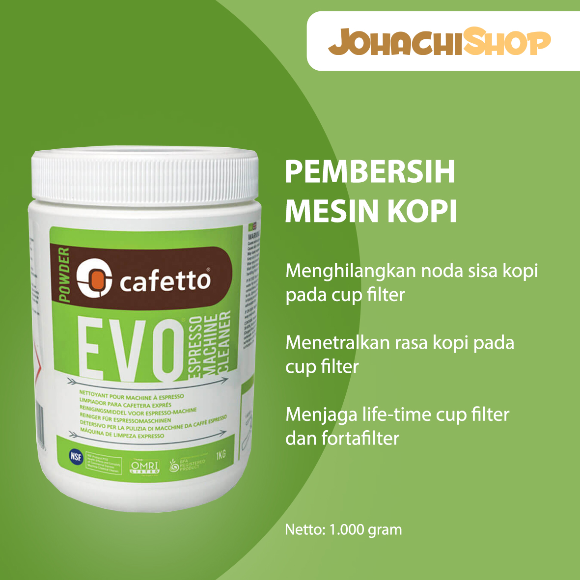 Cafetto EVO 1Kg Espresso Machine Coffee Cleaner | Lazada Indonesia