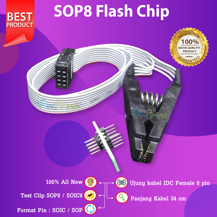 SOP8 Flash Chip, IC Test Clip IC Eprom Eeprom BIOS ROM, Socket ...