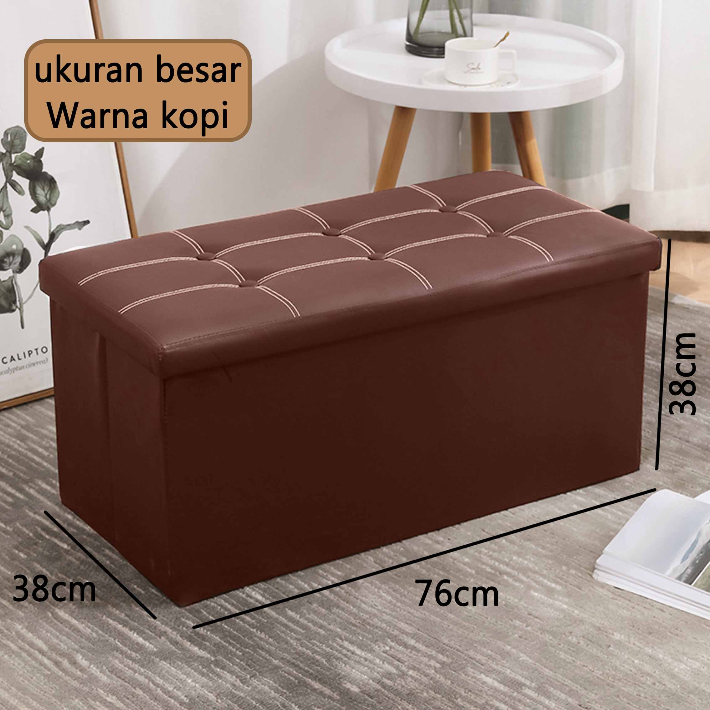 Storage Box Sofa Kotak Penyimpanan Barang Foldable Storage Bangku ...