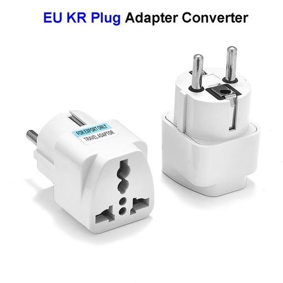 sambungan converter colokan listrik besar. 3 ke 2 travel adaptor ...