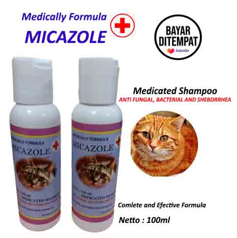 Shampoo Kucing Anjing MICAZOLE 100ml Sampo Anti Jamur / Fungal, Bakteri ...
