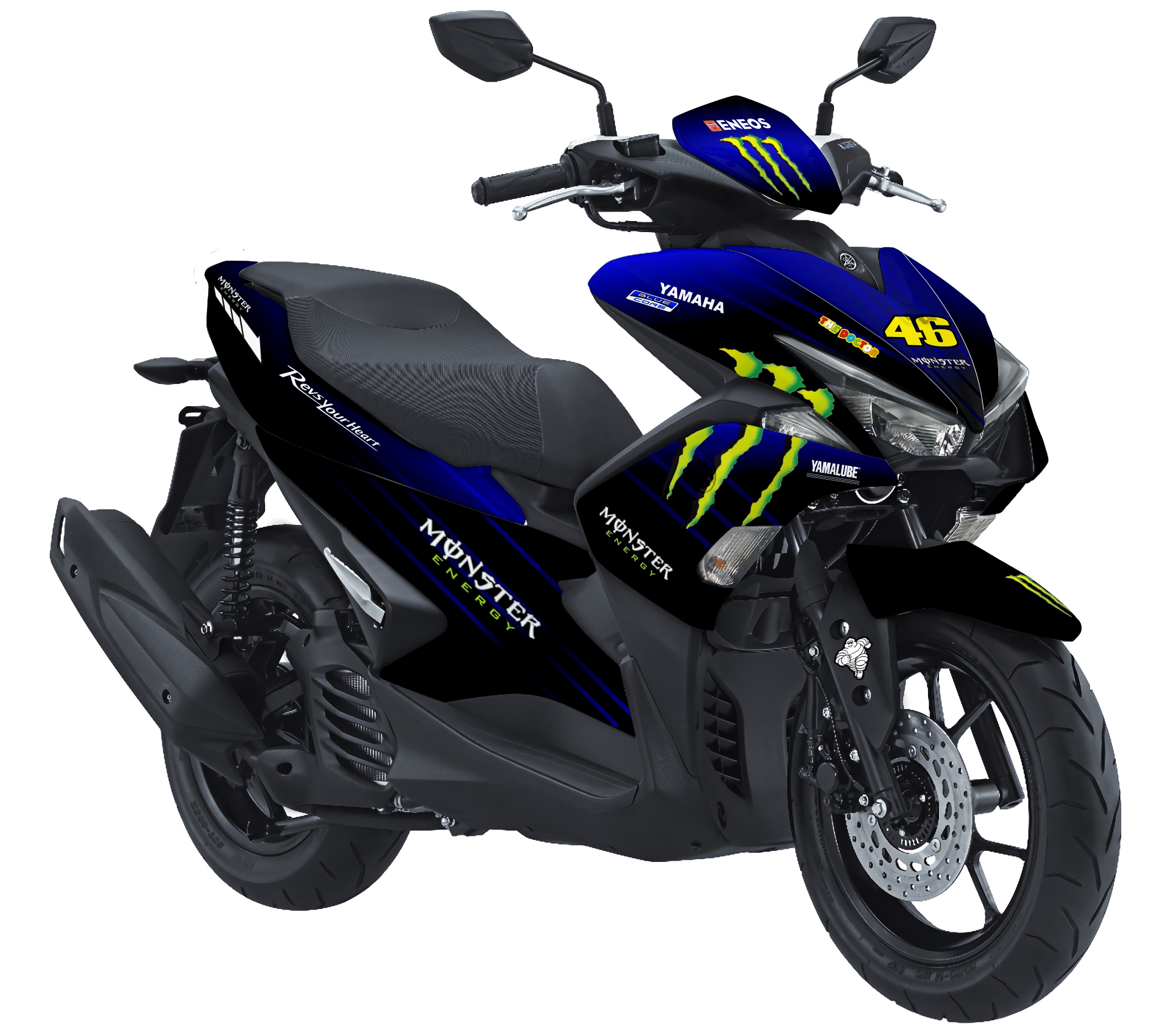 Stiker StickerDecal Full Body Aerox Monster Energy | Lazada Indonesia