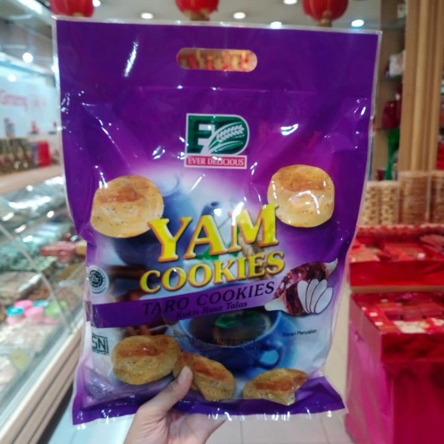 ever delicious yam cookies taro biskuit kukis rasa talas biscuit ...