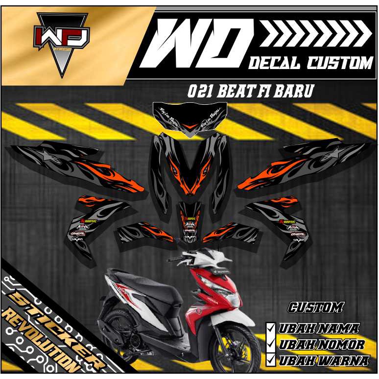 021 Dekal sticker BEAT FI BARU MOTIF API NYALA | Lazada Indonesia