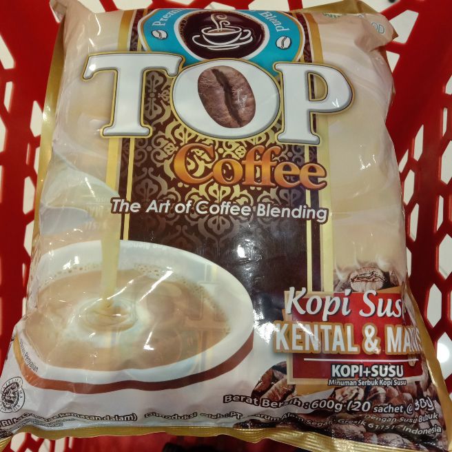 TOP COFFEE 600 gram isi 20 sachet KOPI SUSU KENTAL & MANIS MURAH COD ...