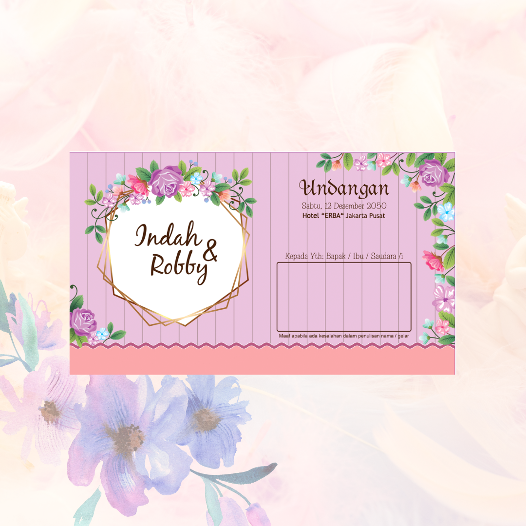 Blangko Undangan Kosong Pernikahan Erba Kartu BLANKO Simple 2205 (5 ...