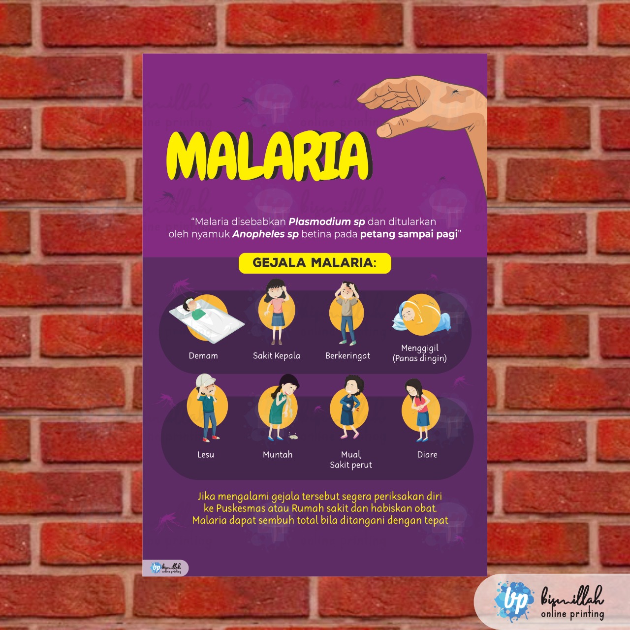 Poster Kesehatan Malaria | Lazada Indonesia