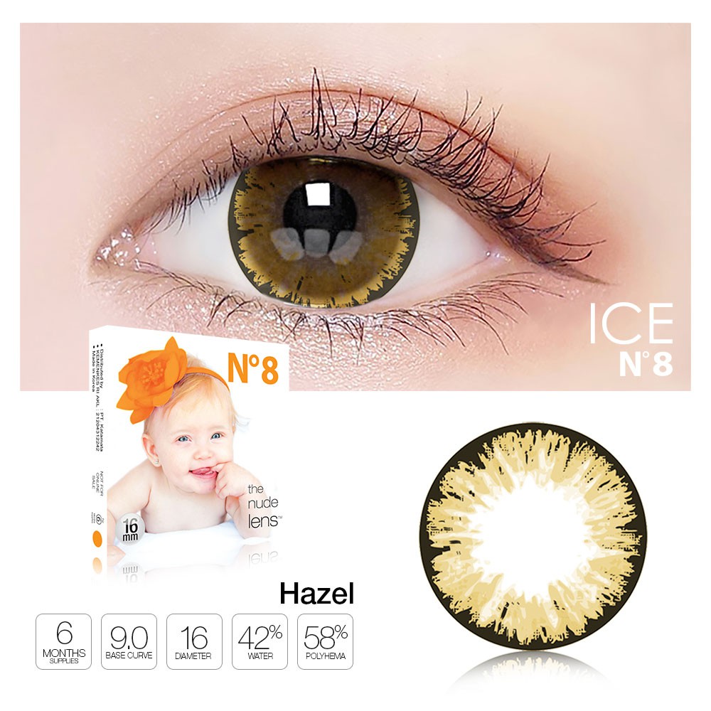 Softlens Ice N8 Baby | Soflens Ice N8 Big Eyes Dia 16mm | Lazada Indonesia