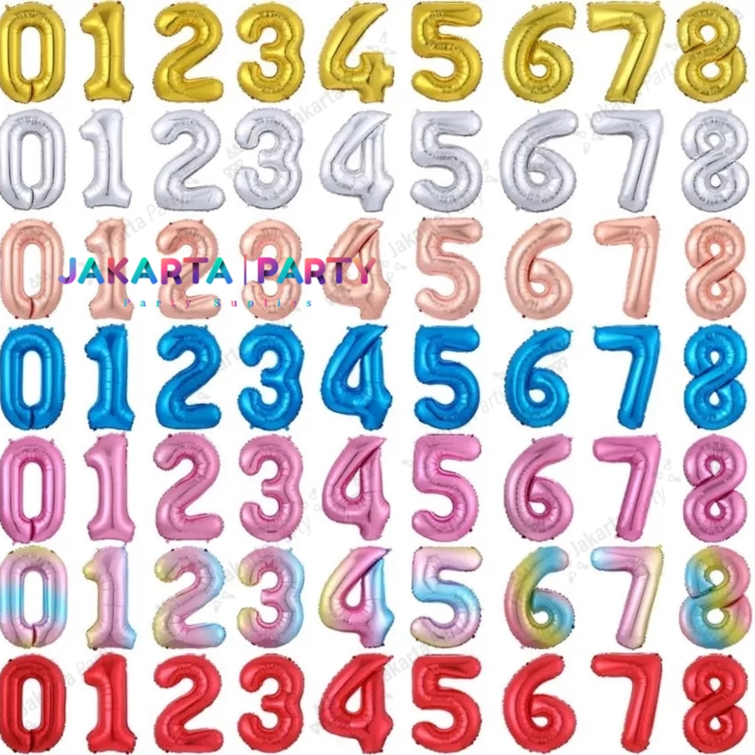 Balon Angka 80cm / Balon Angka Jumbo / Balon Foil Angka Jumbo | Lazada ...