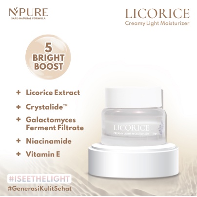 NPURE LICORICE Creamy Light Moisturizer / Pelembab Wajah | Lazada Indonesia