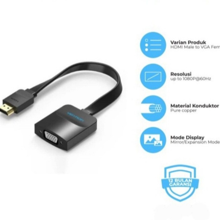 Vention ACI Adapter Converter HDMI to VGA Flat / HDMI TO VGA CONVERTER | Lazada Indonesia