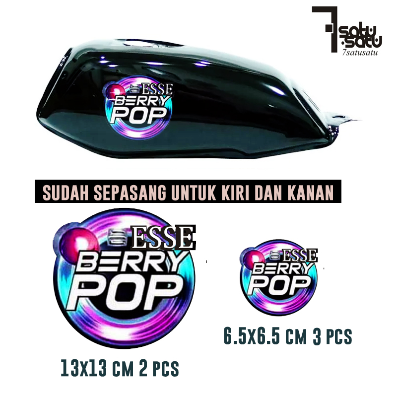 Stiker motor Esse Berry POP untuk tangki atau body motor, universal ...