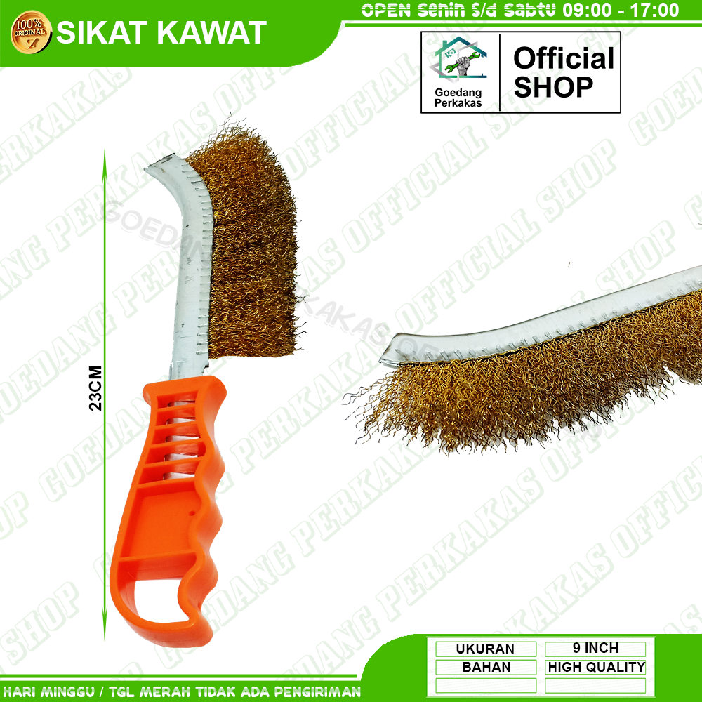 Sikat Kawat Baja Kuningan Model Golok Freed Ukuran 9 Inch Sikat Karat ...