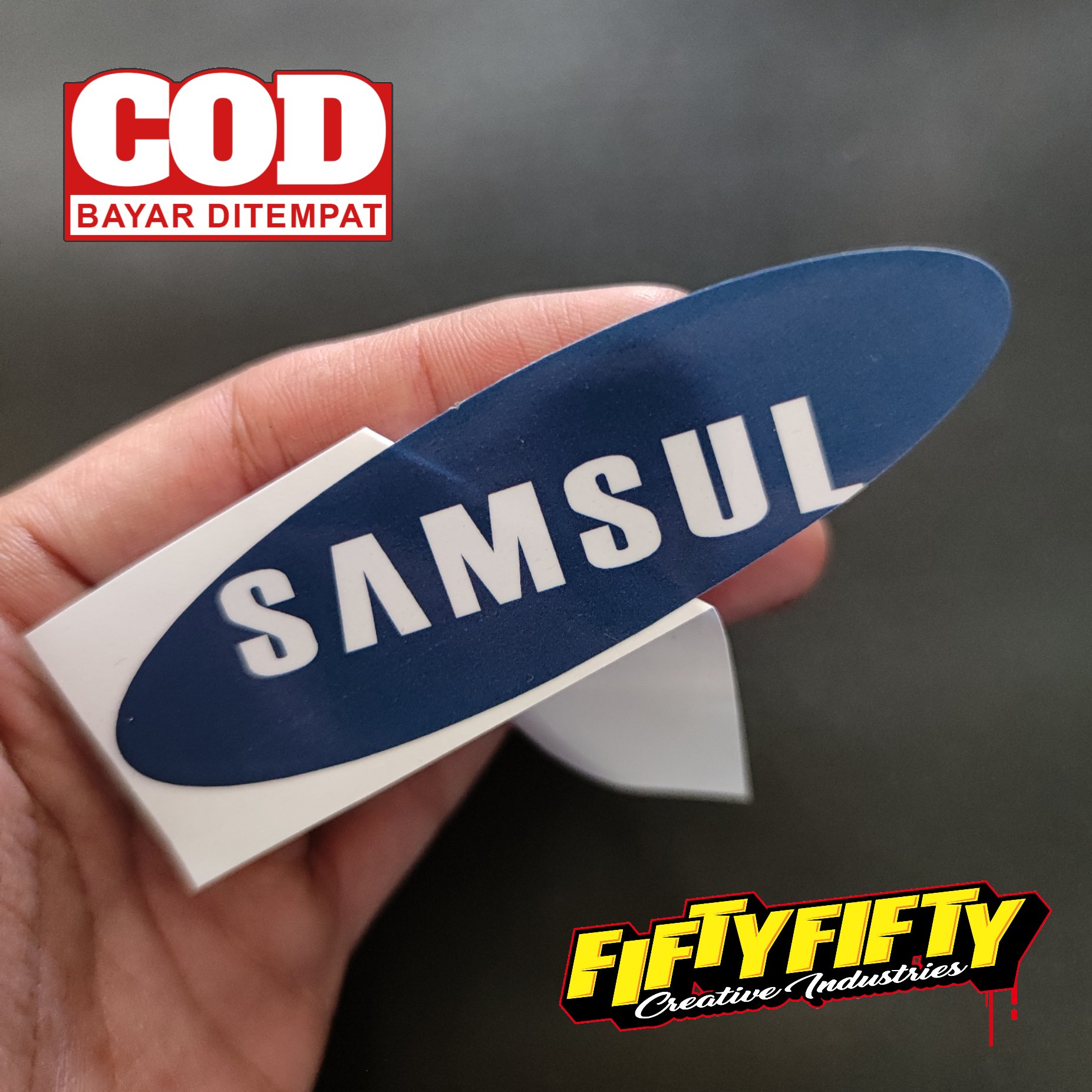 Stiker Print Cut PLESETAN SAMSUNG SAMSUL Stiker Printing Laminasi ...
