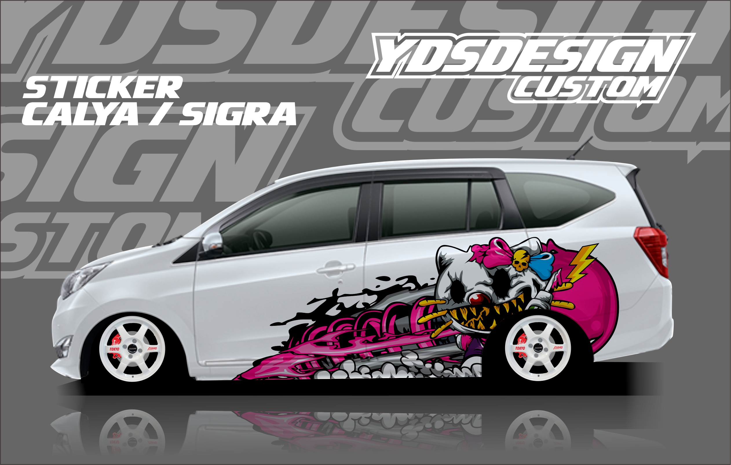 STIKER MOBIL DECAL CUSTOM CALYA,JAZZ,XENIA,BRIO / STICKER MOBIL ...