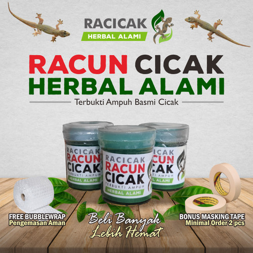 Racak Racun Cicak Herbal 20gr - Formula Herbal Terkini untuk ...