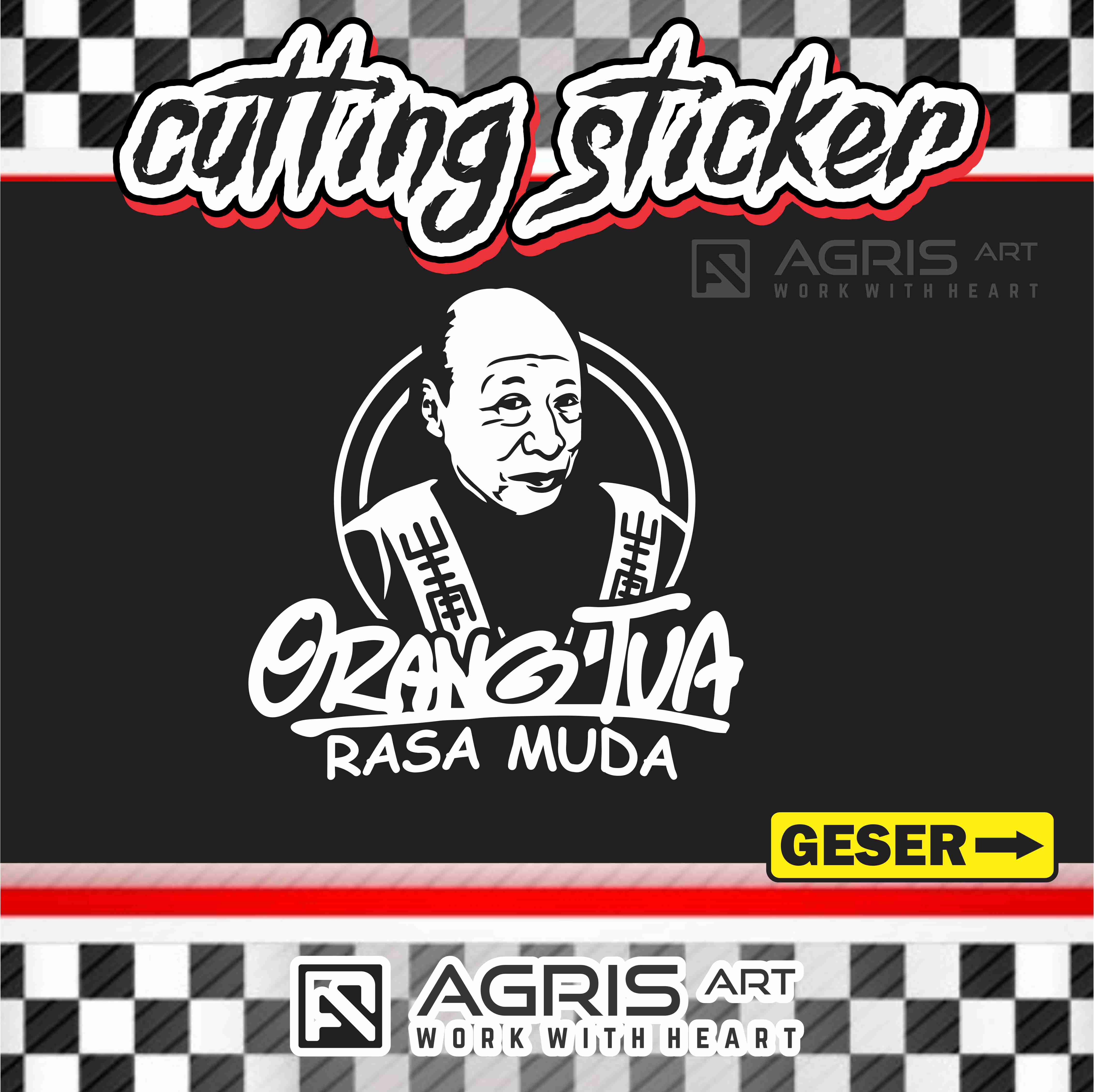 cutting sticker stiker sugiono cap orang tua | Lazada Indonesia