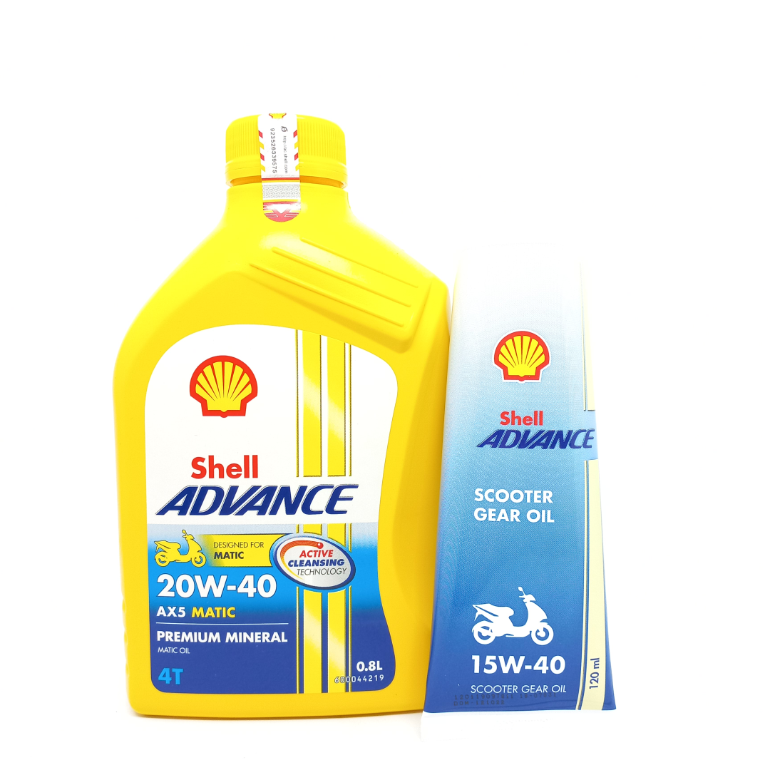 Paket Oli Shell Advance Ax5 Scooter 800ml Oil Motor Matic Universal ...