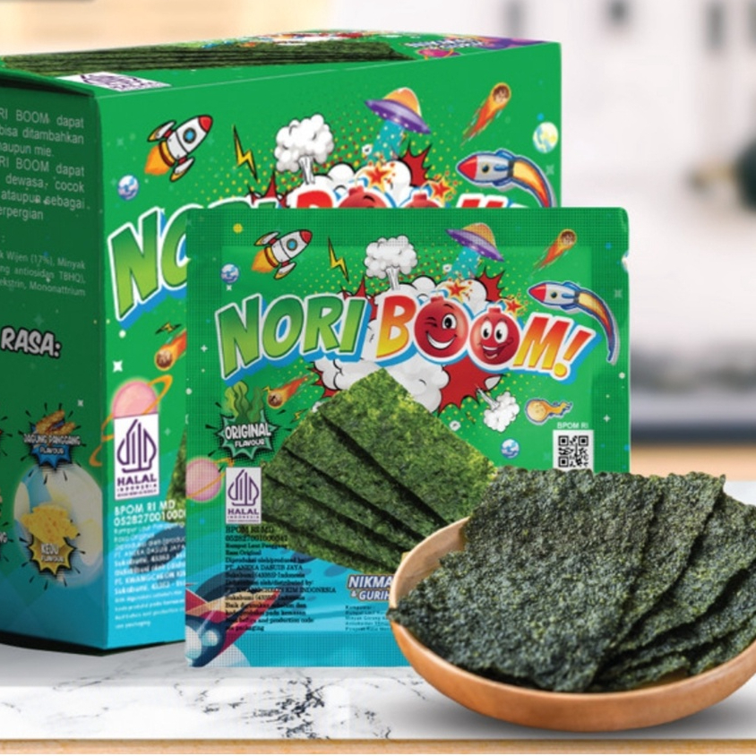 Nori Boom Sachet | Seaweed Snack 3g Rumput Laut 1 Kotak | Lazada Indonesia