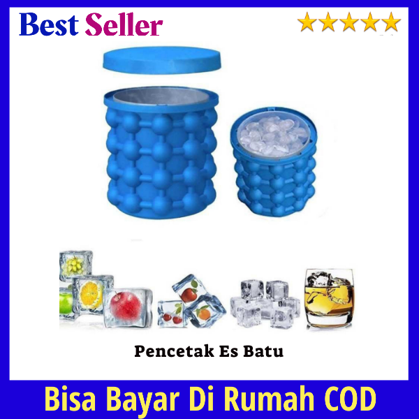 Pencetak Es Batu Ice Cube Maker 3D Silicone Mold / Pencetak Es Batu Ice ...