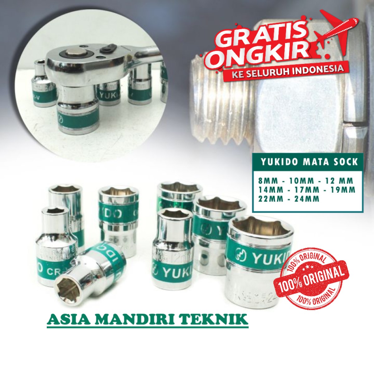 TOP 1 YUKIDO - Mata Sock Impact 10 Pcs 8-24 Mm Mata Socket Extention Impact Set 1/2 DR Mata Sock ...