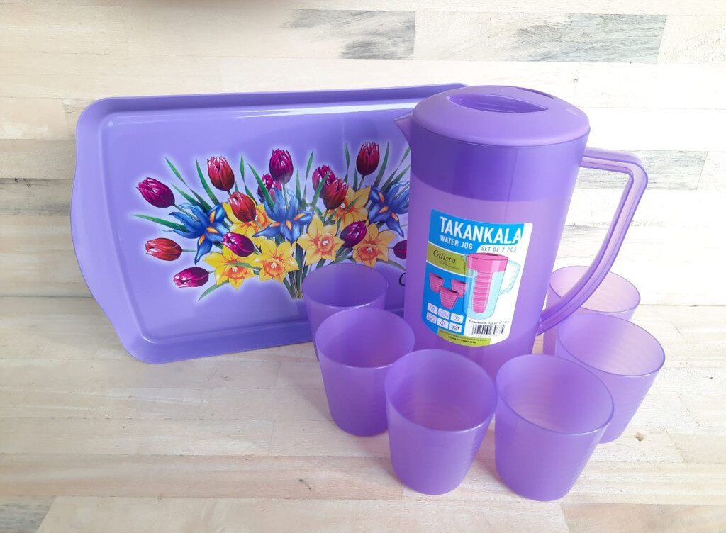 Teko Set Gelas Nampan Teko Set 8 in 1 | Lazada Indonesia