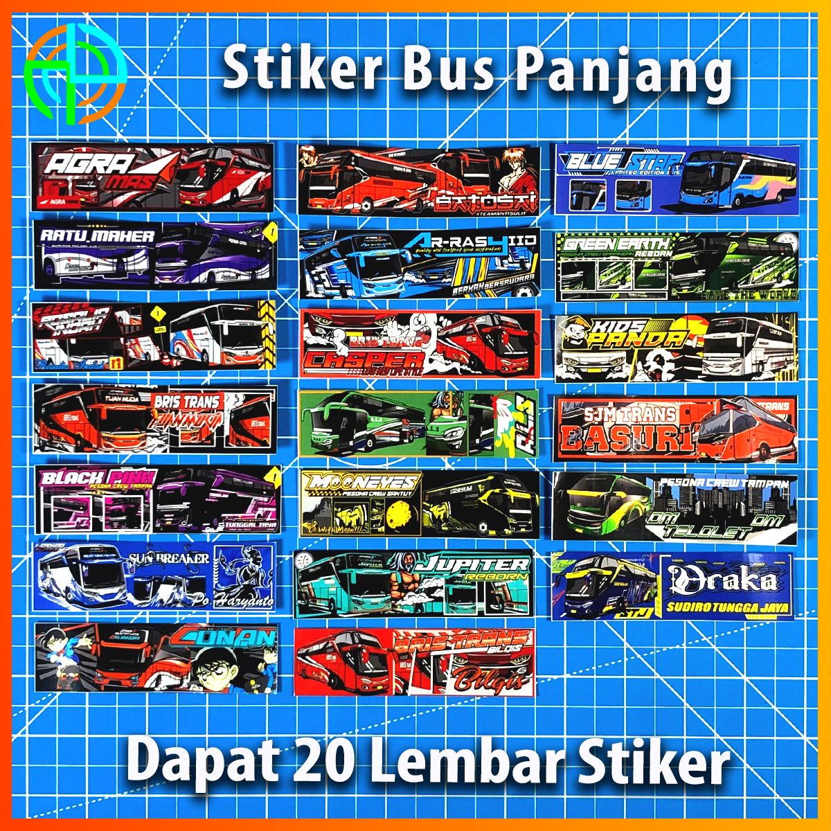 (isi 20 lembar) Setiker bis Model Panjang Glosy Anti Air Merk Graftac ...