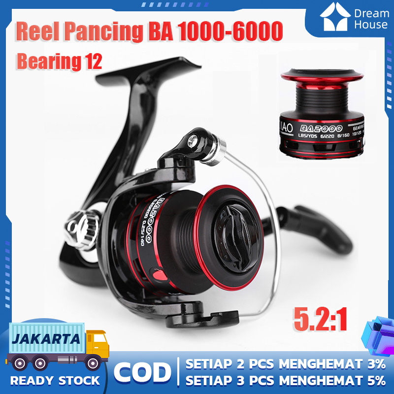 BISA COD Reel Pancing Metal Pancing Pul Metal Katrol Pancing BA1000 ...