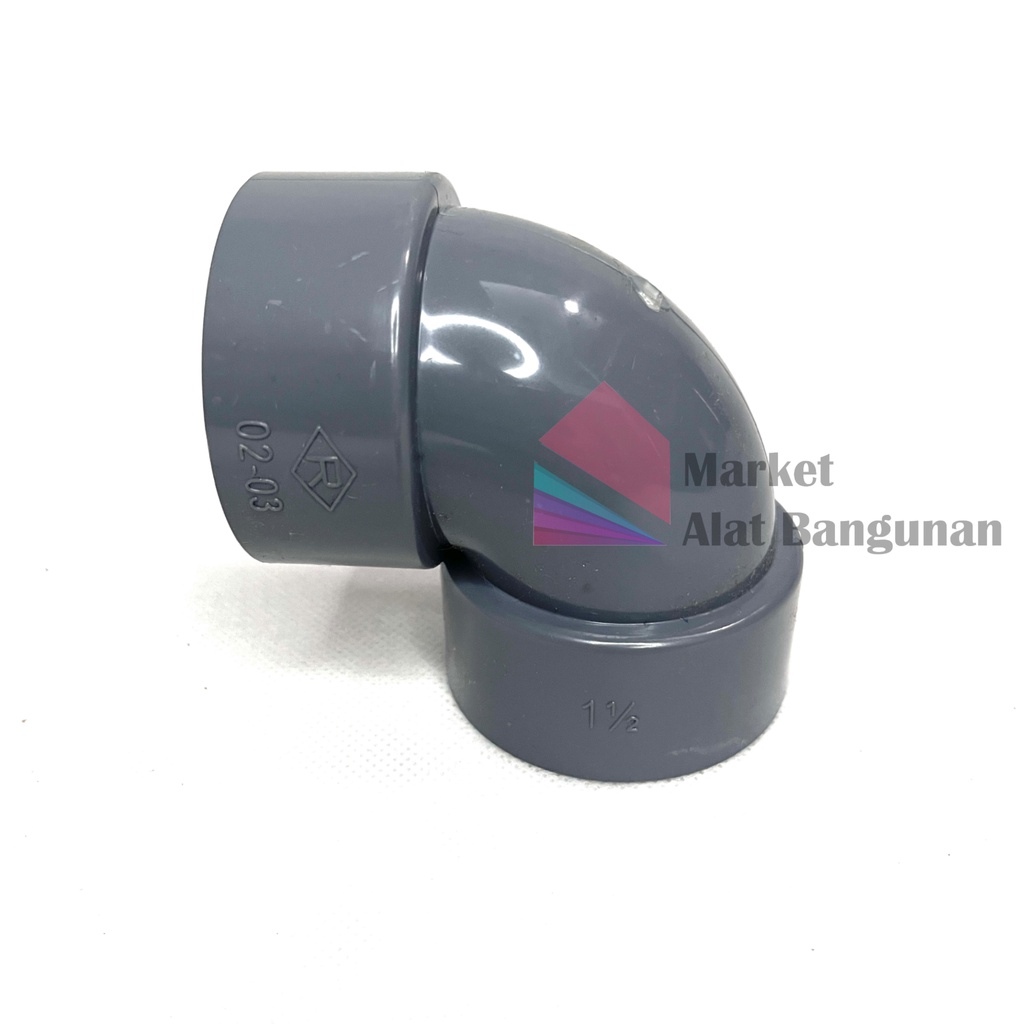 Knee D 1 1/2” Rucika / Elbow Knie Sambungan L Keni 1/2 Inci Inch ...