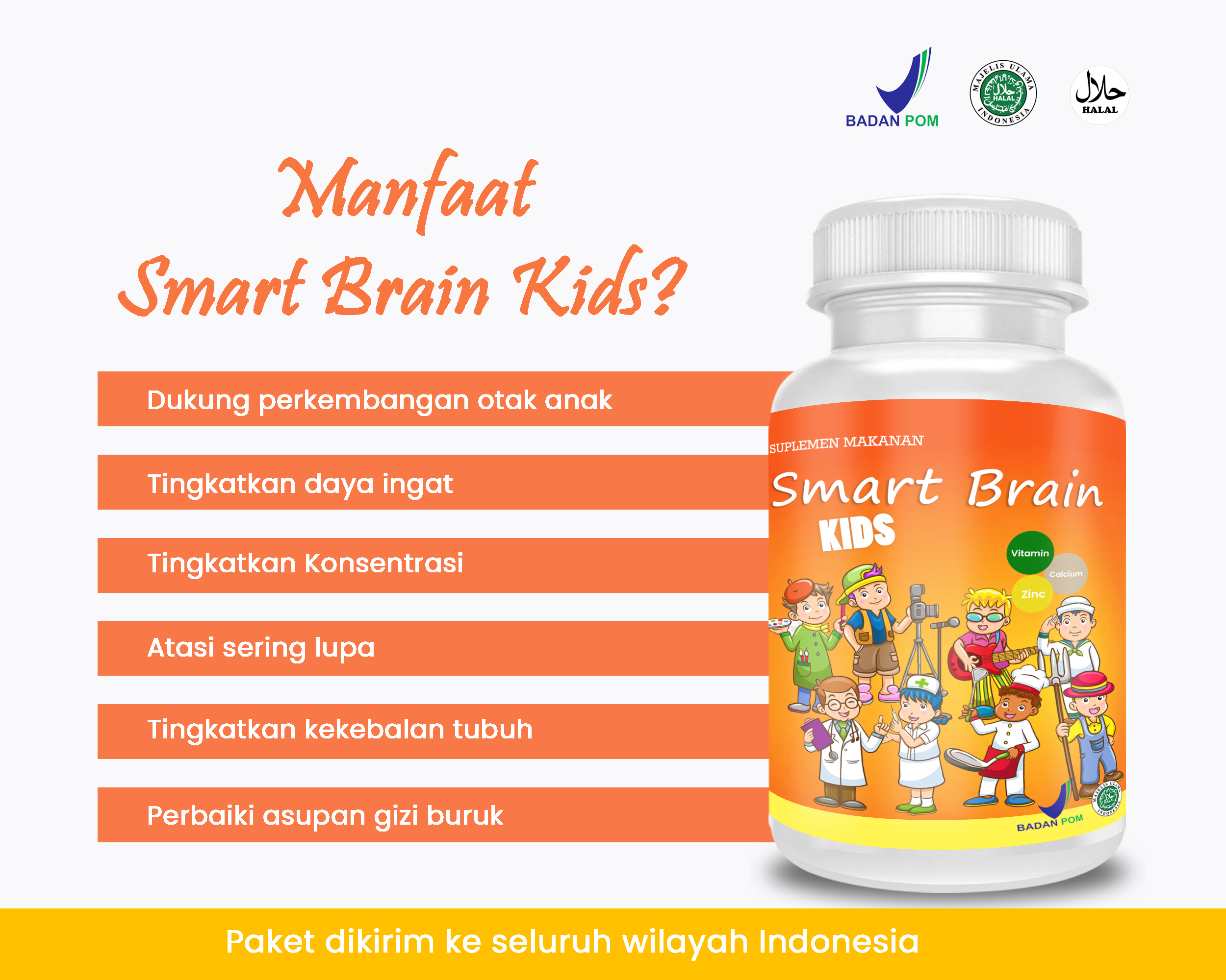 PAKET 10 Suplemen Otak Vitamin otak anak biar cerdas Kecerdasan Otak ...