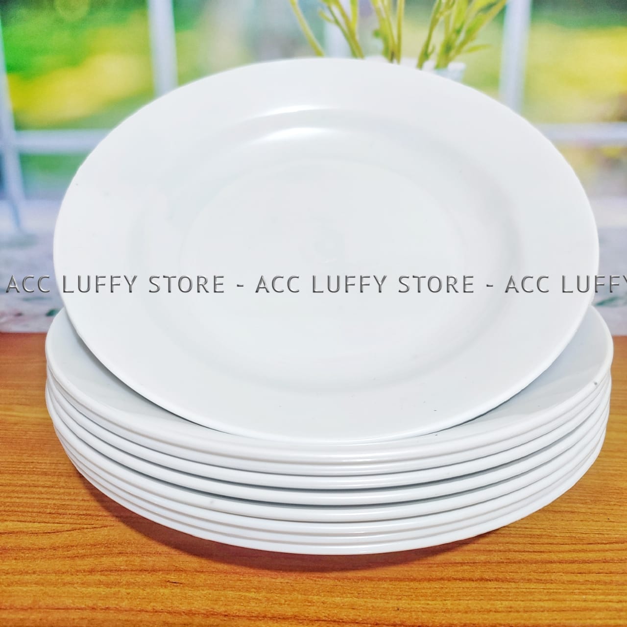 Satu Lusin /12 Pcs Piring Makan Putih Polos - Piring Plastik murah ...