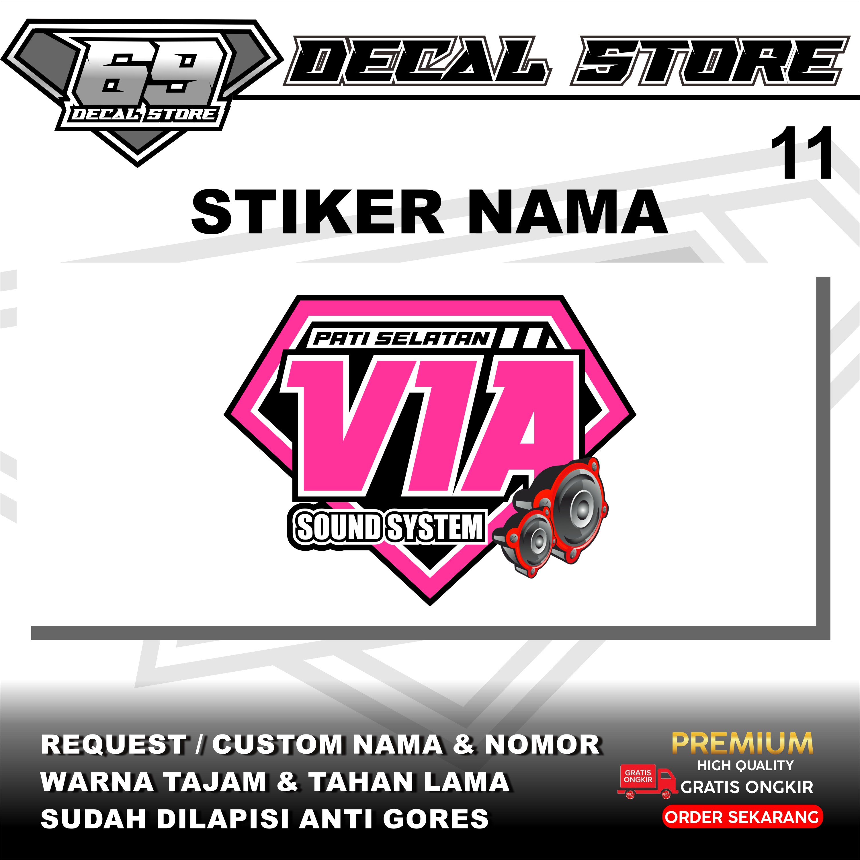STIKER AUDIO SOUND SYSTEM NAMA KOMUNITAS, TEAM CUTTING STICKER CUSTOM ...