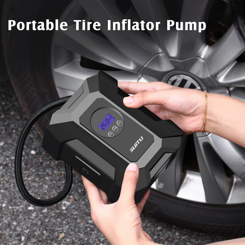 Portable Car Tire Air Pumps Pompa Ban Motor dan Mobil Intelligent ...