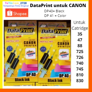 Tinta Suntik Data Print Refill Kit DP 40 Black & DP 41 color untuk ...
