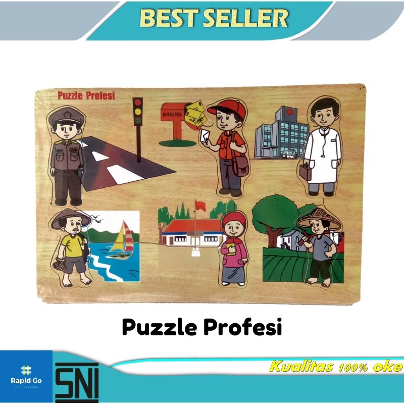 Rapid Go Puzzle Kayu Kualitas SNI Gambar Profesi | Lazada Indonesia