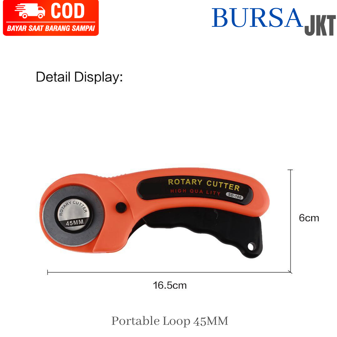 ROTARY ROLLER CUTTER 360 MATA PISAU 45 MM UNTUK POTONG KERTAS KERAJINAN ...
