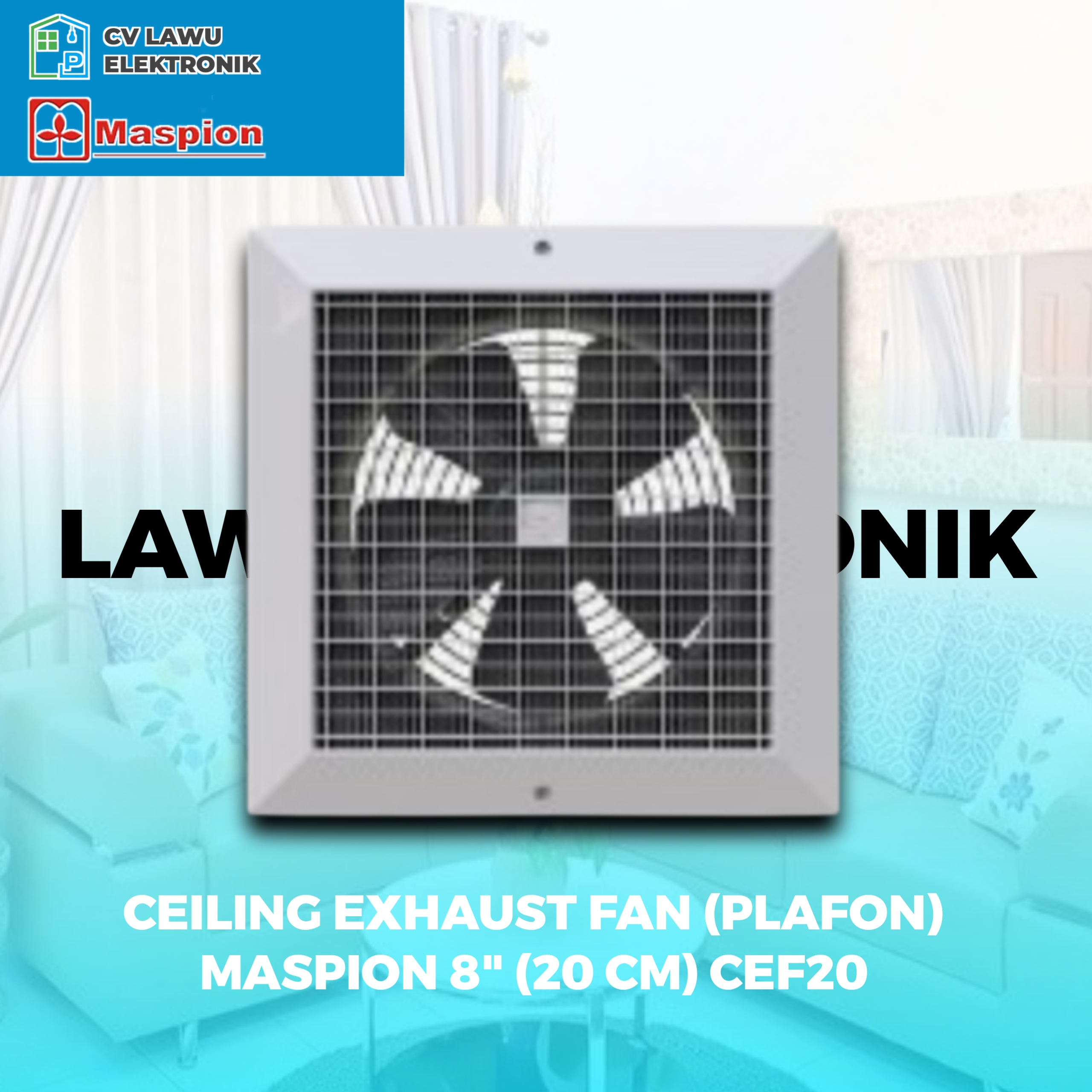 Ceiling Exhaust Fan Maspion CEF 20 8^'' (20 cm) | Lazada Indonesia