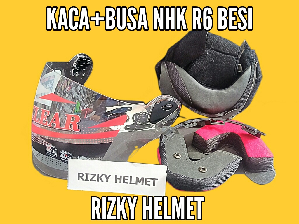 Busa Helm NHK R6 Besi, NHK R 6 Kancing Besi + Kaca Helm NHK R 6 FREE ...