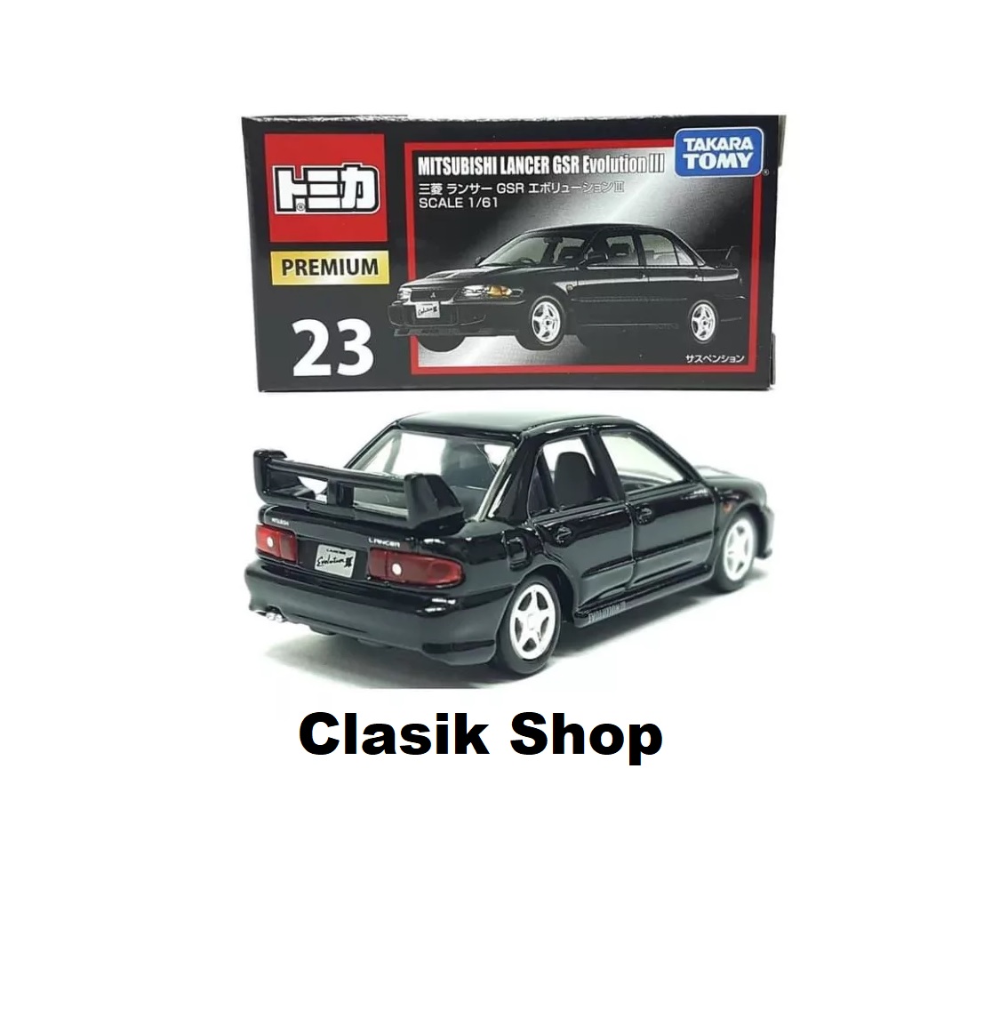 Tomica Premium 23 Mitsubishi Lancer GSR Evolution III Black | Lazada Indonesia