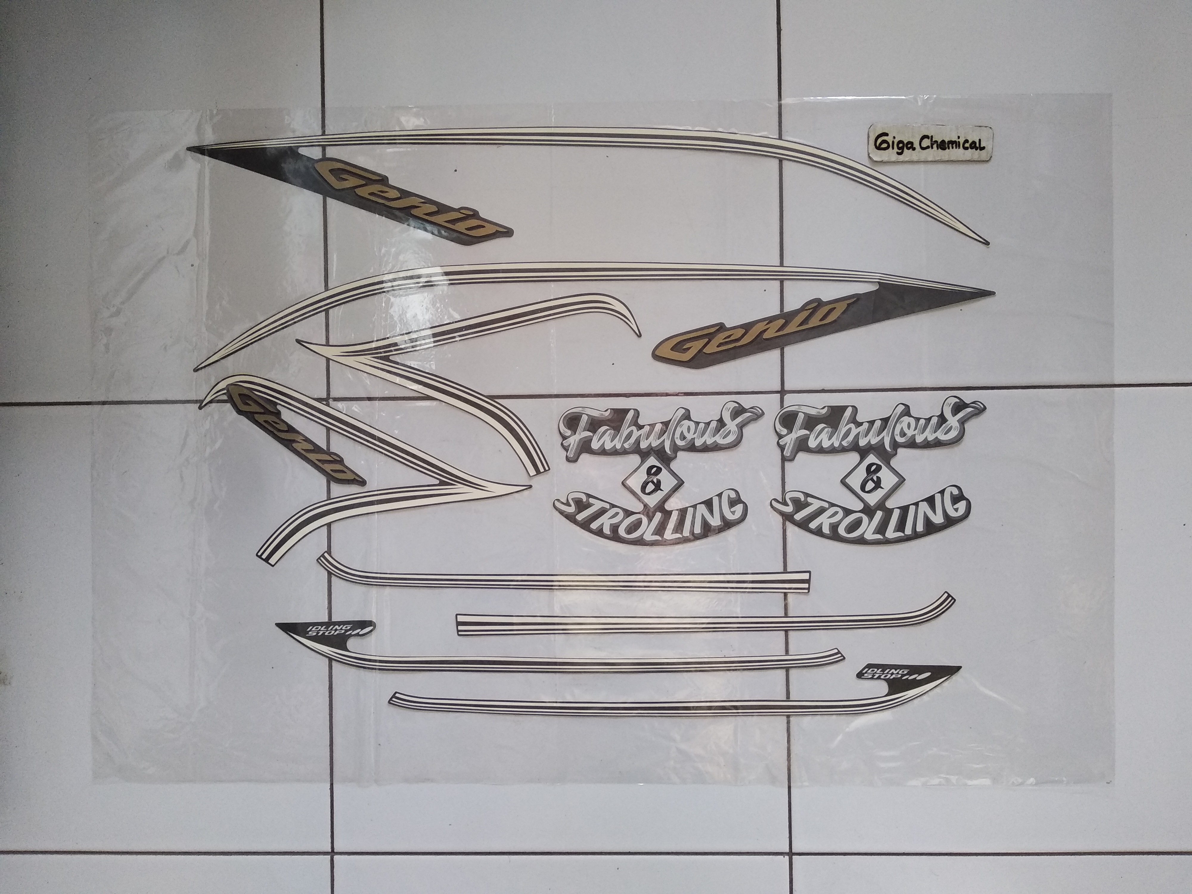 Striping Sticker Lis Honda Genio Fabulous 2022 2023 Coklat Mate Brown ...
