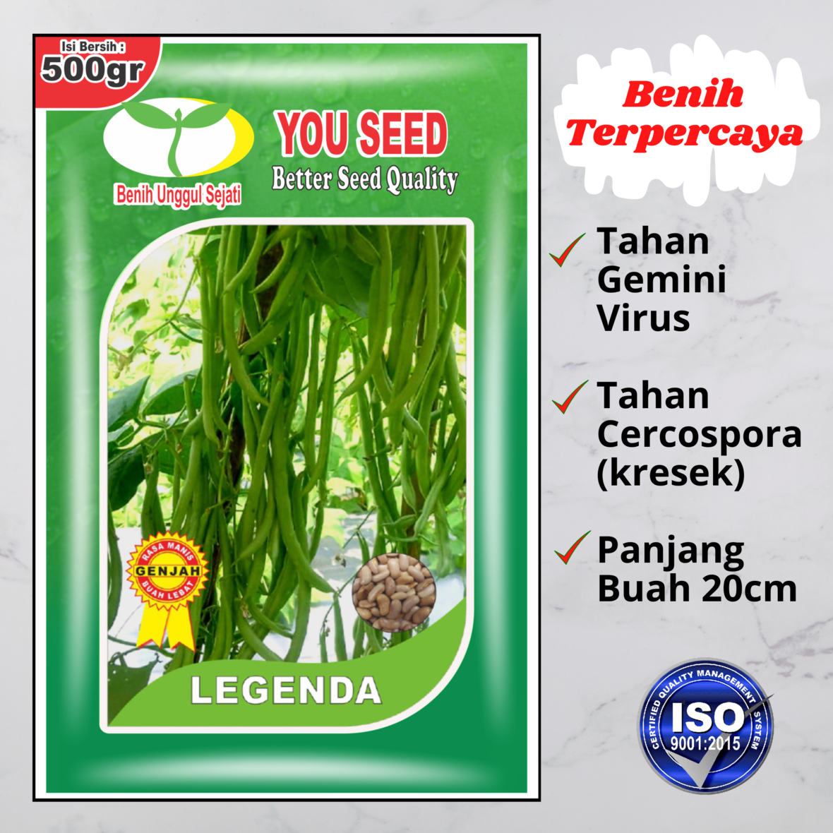 Benih Bibit Buncis LEGENDA 500gr You Seed | Lazada Indonesia