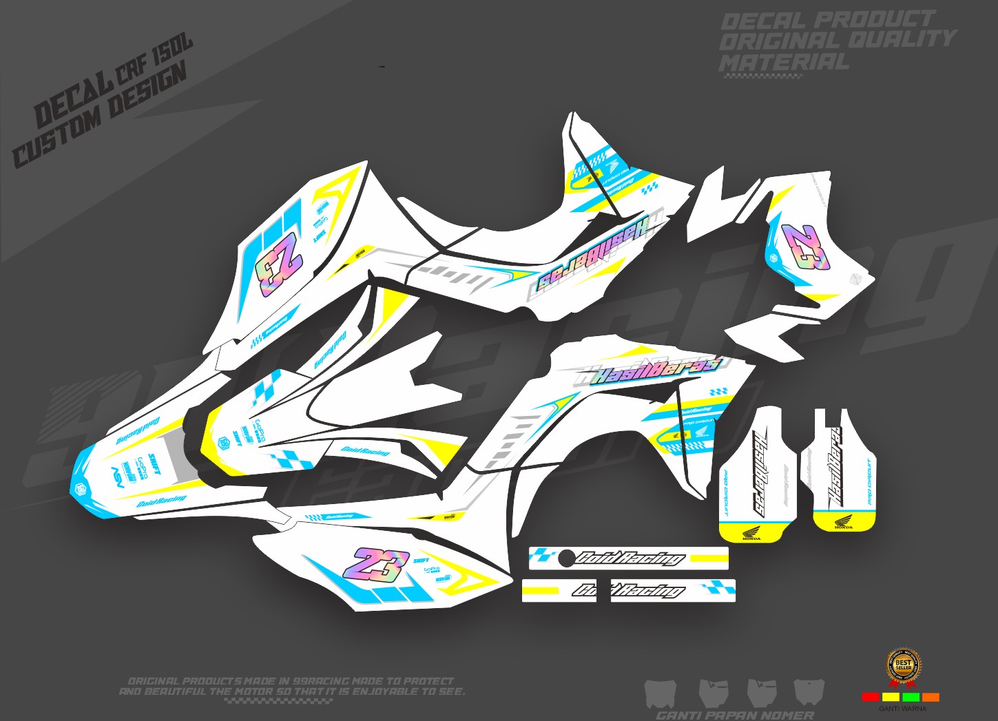 DECAL CRF PUTIH KEREN DESAIN TERBARU | Lazada Indonesia