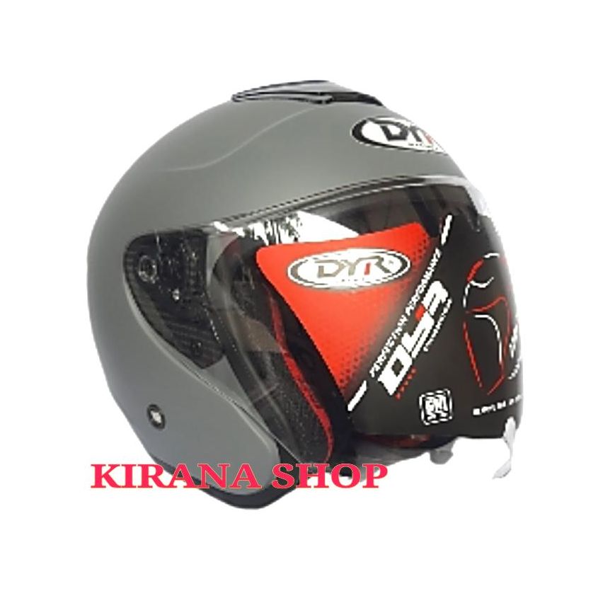 Helm DYR Kyoto / Osaka Polos Warna Gorila Grey Doff | Lazada Indonesia