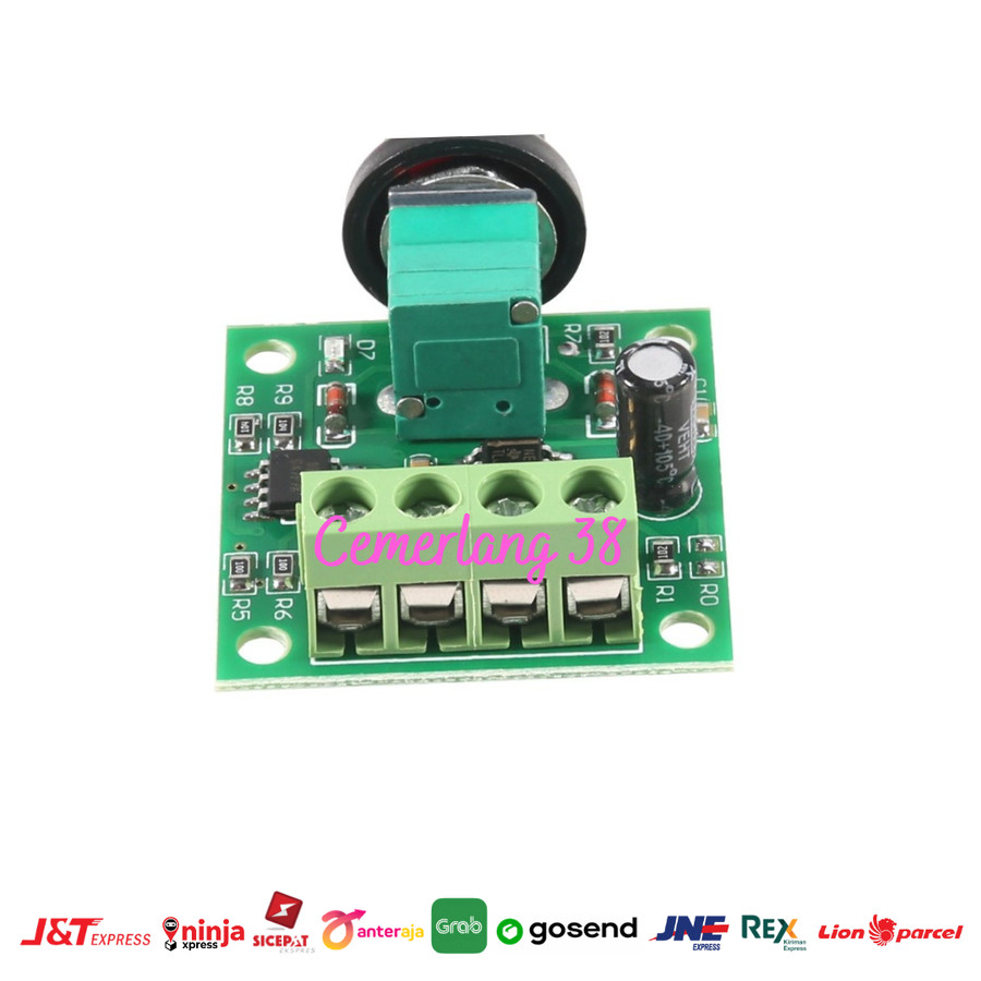 MINI Dimmer DC 1.8-15v 2A PWM Motor Speed Controller LED Kipas Dinamo ...