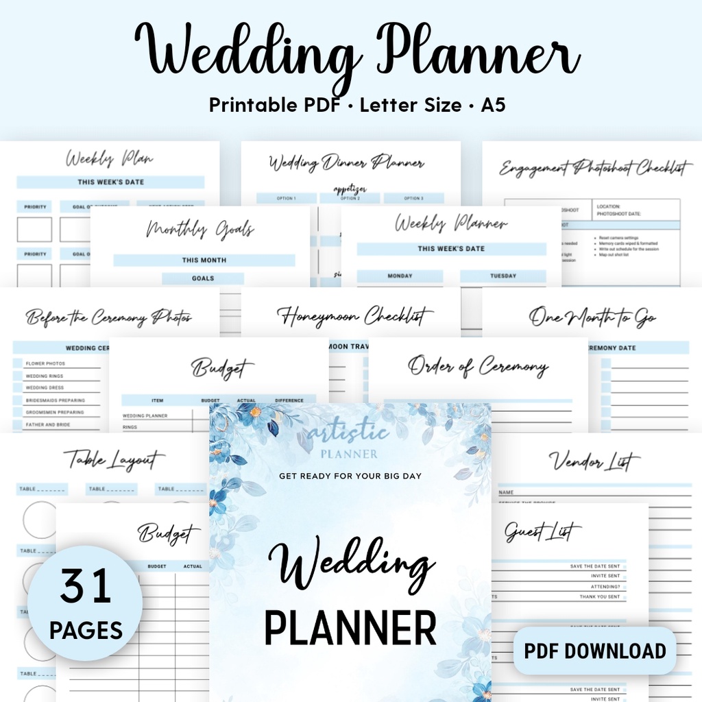 catatan atau isian binder untuk pernikahan wedding planner | Lazada ...